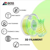 China Iboss PLA Gradient Filament Silk Gradient Yellow Green White PLA+ Filament 1.75mm 3d Printing Filament for sale
