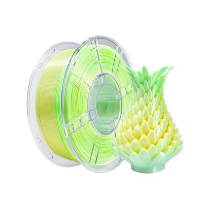 China Iboss PLA Gradient Filament Silk Gradient Yellow Green White PLA+ Filament 1.75mm 3d Printing Filament for sale