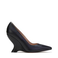 China Women's Leather Pump Heels 6cm Continental Heel Dress Shoes Black Cowhide for sale