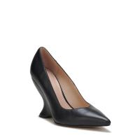 China Women's Leather Pump Heels 6cm Continental Heel Dress Shoes Black Cowhide for sale