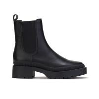 China Women Ankle Boots 9cm Heel Self Counter Heel Cover Comfortable Sheepskin Leather for sale