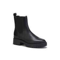 China Women Ankle Boots 9cm Heel Self Counter Heel Cover Comfortable Sheepskin Leather for sale