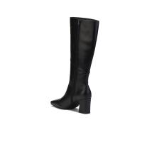 China Black Leather Thigh High Boots For Thick Women for sale