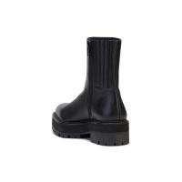China womens platform ankle boots thick chunky heel Square Toe Genuine Leather for sale