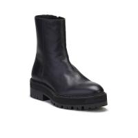 China womens platform ankle boots thick chunky heel Square Toe Genuine Leather for sale