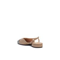 China Women's Brown Round Toe Chunky Heel Sandals Leather Outsole Strap Dress Shoes 1-2cm Heel for sale