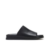 China Women's Leather Open Toe Flat Slippers Sandals Slip-On Casual Cowhide Sheepskin Lining Size 5-11 for sale