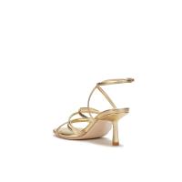China Women Pointed Toe Stiletto Heel Sandals 6cm Slip-On Sheep Leather Dress Shoes for sale