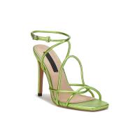 China Comfortable Stiletto Heeled Ankle Strap Sandals Off Spring Mint Square Toe for sale
