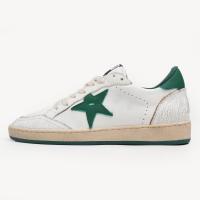 China Women's White Leather Casual Sneakers Low Cut 3CM Heel Rubber Outsole for sale