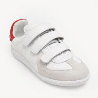 China White Women Casual Sports Shoes Genuine Leather Mesh Stick-On Flat Heel Rubber Outsole for sale