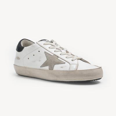 China Women's Genuine Leather Casual Sneakers Height Increasing 3cm White Custom for sale