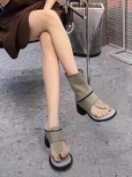 China German Sole Leather Roman Sandals Solid Pattern Pull On Closure for sale