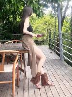 China Cow Leather Roman Sandals Women High Wedge Heels 9CM Summer Cool Boots for sale