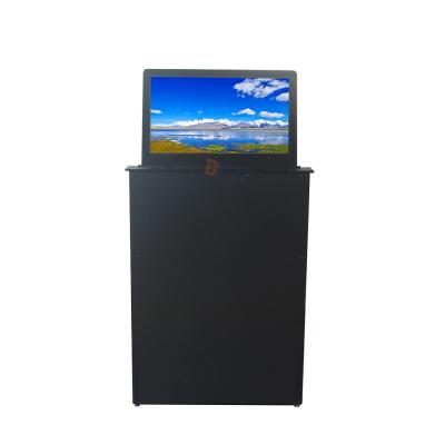 China 18.5 retractable monitor smart office computer lcd monitor lift mechanism for conference solution for sale