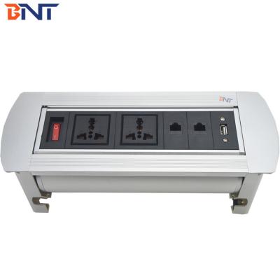 China Smart office hidden electric flip tabletop power socket with 150 cm connector wires for sale