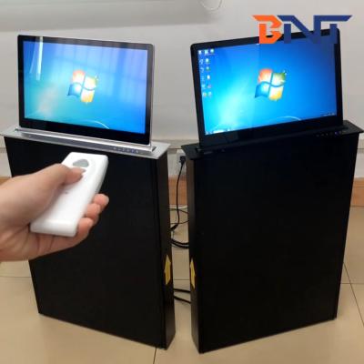 China Intelligent conference system whole aluminum alloy conference table lcd motorized lift with 13.3 inch monitor for sale