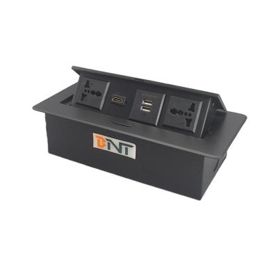 China Office meeting table mounted media connectors pop up power socket outlet for sale