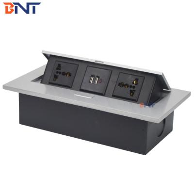 China Conference tabletop hidden multi-functional desktop pop up socket with USB charger for sale
