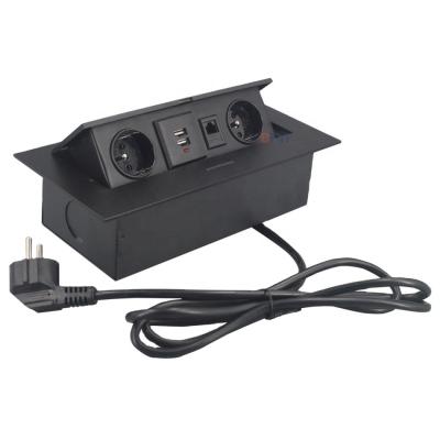 China CE Rohs approved conference hidden table top power outlet with usb charger for sale