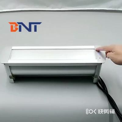 China BNT hidden design desktop socket for conference room motorized desk flip up socket for sale