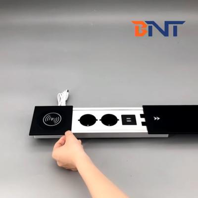 China With wireless phone charger desktop EURO power sliding socket for office table for sale