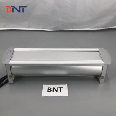 China Aluminium brush silver multimedia electrical overturn conference hidden table socket for sale