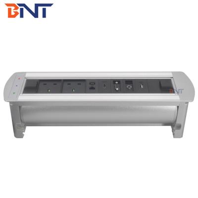 China Multifunctional 180 degree overturn electrical flip up table mount socket outlet for sale