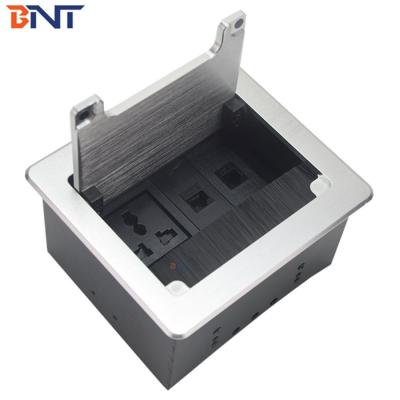 China BNT popular office used table  flip up power socket soft closed aluminum panel dustproof desk jack for sale