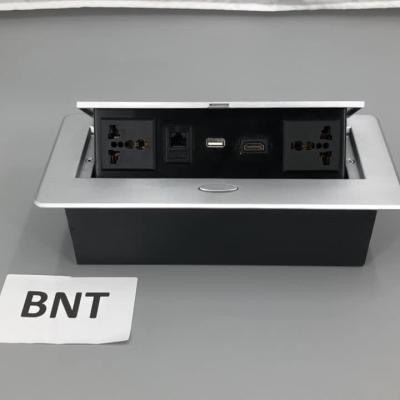 China Video conference solution power changeable tabletop media pop up power outlet for sale