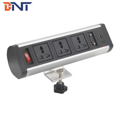 China desk edge mounted power sockets electrical outlet/surface table mounted socket with bracket for sale