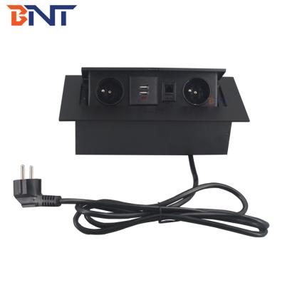 China with muti-functional configuration usb charger media hidden pop up tabletop socket box for sale
