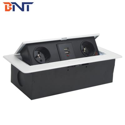China french power plug pop up boxes zinc alloy desktop socket for sale