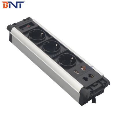 China 4 port under desk mounted power board socket with usb charging & data for sale
