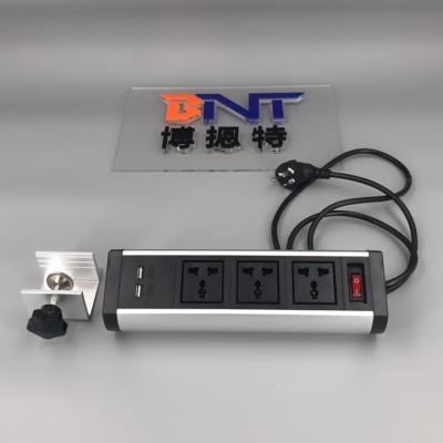 China clamp on office desk furniture power outlet with usb port for sale