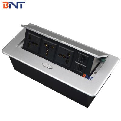 China multi-functional configuration smart desktop hidden pop-up socket /furniture power outlet socket for sale