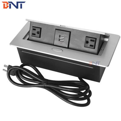 China hidden desk type conference table pop up outlet socket with US power for sale