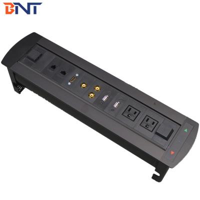 China BNT  black  with video interface  rotatable motorized table flip up outlet for sale