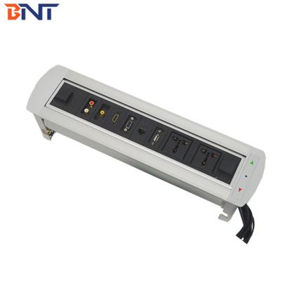 China BNT aluminum alloy motorized flip pop up outlet  with power extension cord socket for sale