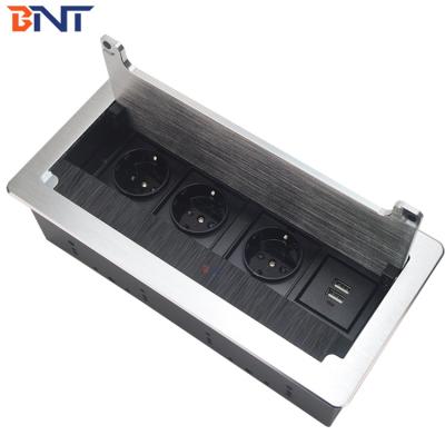 China BNT Available Customized Modules Three EU Standard Power Plug desktop power plug outlet Used In Office Room  BF804 for sale