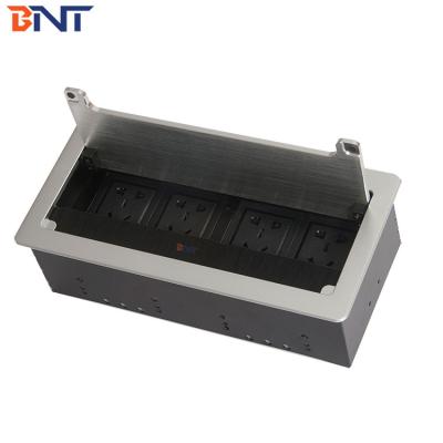 China Black Desktop Socket/Aluminum Brushed Tabletop Power Outlets/Desk Sockets Box for sale