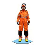 China 500BAR Water Blasting Safety Suit Water Repellent Work Coverall With Adjustable Hood for sale