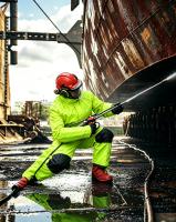 China Wear Resistant Waterproof Bib Trousers UHP Working Bib Overalls For Marine Industrial Cleaning Operation for sale