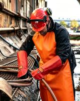 China Custom Water Jetting Apron Heavy Duty Safety Work Wear Lightweight With Adjustable Straps for sale
