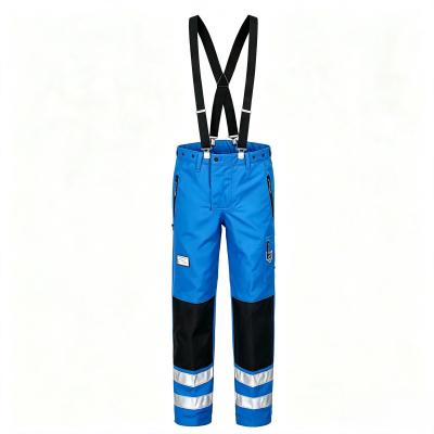 China Impact Resistant Waterproof Bib Trousers Reflective Waterproof Brace Trousers Lightweight for sale