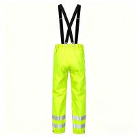 China Water Jetting High Visibility Bib Overalls Adjustable Waistband Heavy Duty Waterproof Coveralls Impact Resistant for sale