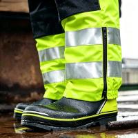 China Water Jetting High Visibility Bib Overalls Adjustable Waistband Heavy Duty Waterproof Coveralls Impact Resistant for sale
