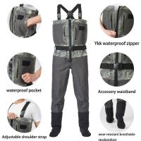 China Durable Fishing Waders Custom Sizes Breathable Chest Waders Waterproof For Fly Fishing Hunting for sale