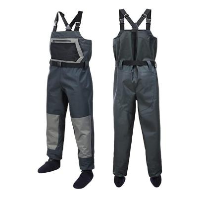 China Unisex Fishing Waders Adjustable Suspenders Breathable Chest Waders Custom Sizes For Fly Fishing for sale