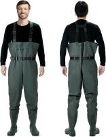China Adjustable Straps Fishing Waders Acid Alkali Resistant PVC Waders Waterproof For Anglers Hunters for sale